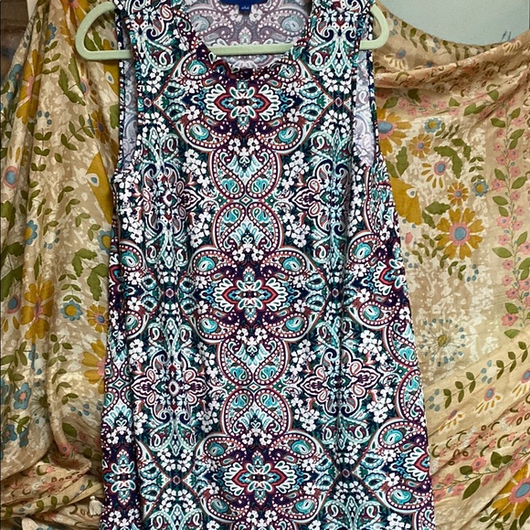 Apt. 9 | Tops | Apt 9 Blue Graphic Sleeveless Tank Top | Poshmark
